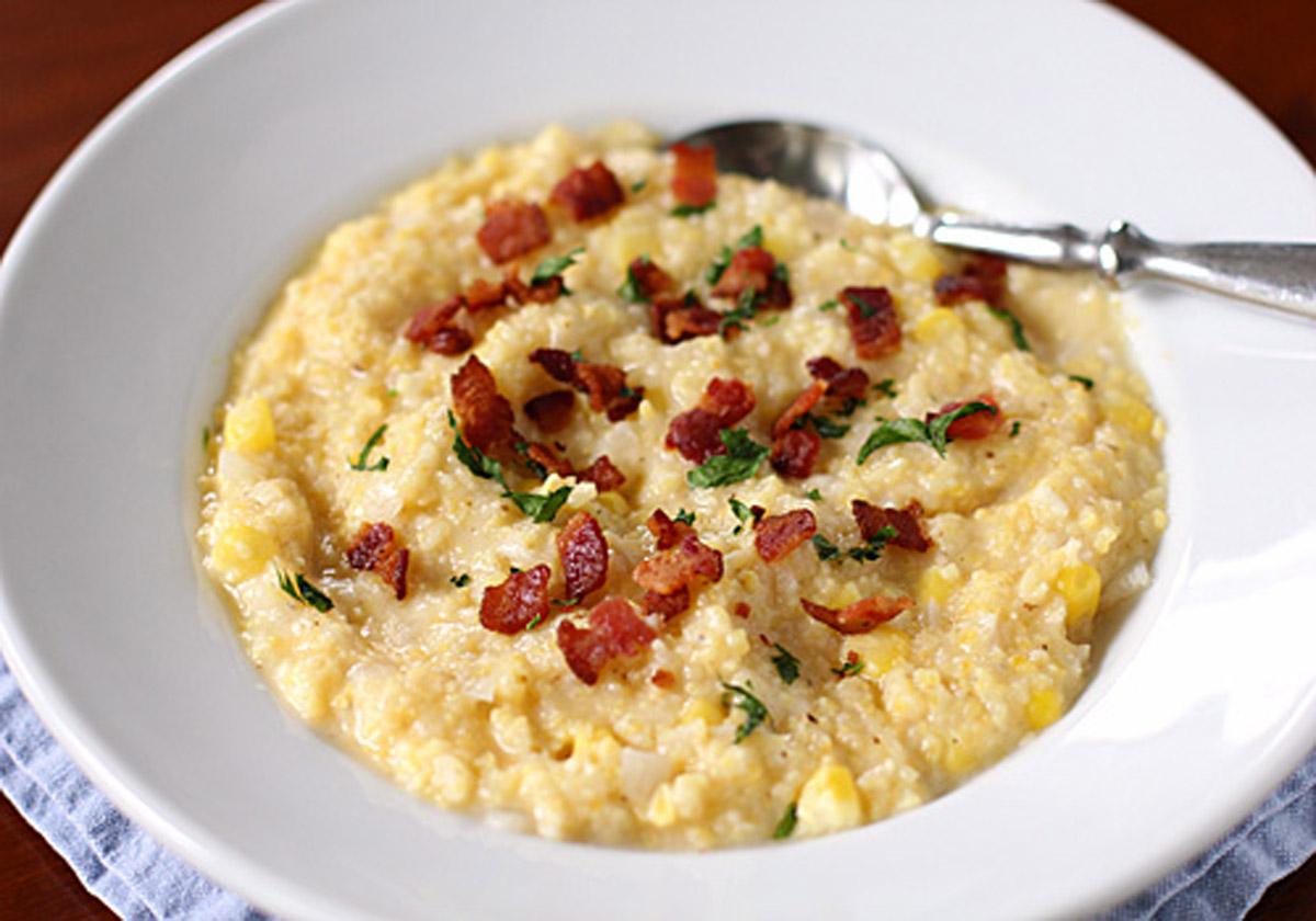 Corn Polenta with Bacon and Fontina - The Galley Gourmet