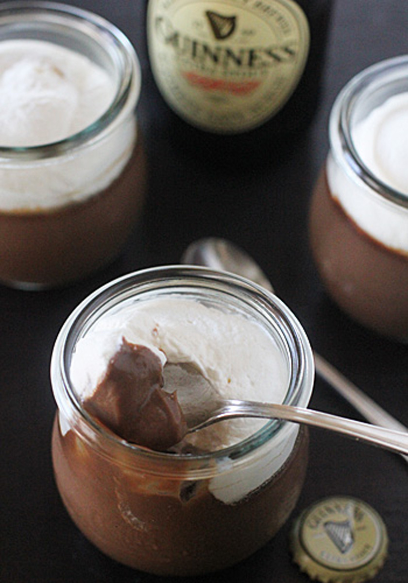 Chocolate Guinness Pudding with Baileys Whipped Cream - The Galley Gourmet