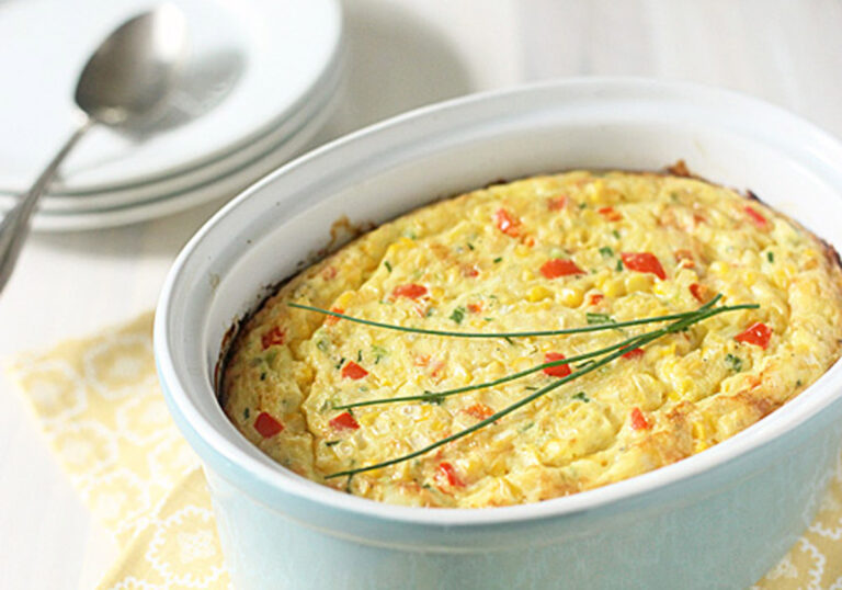 Creamy Corn Pudding Soufflé - The Galley Gourmet