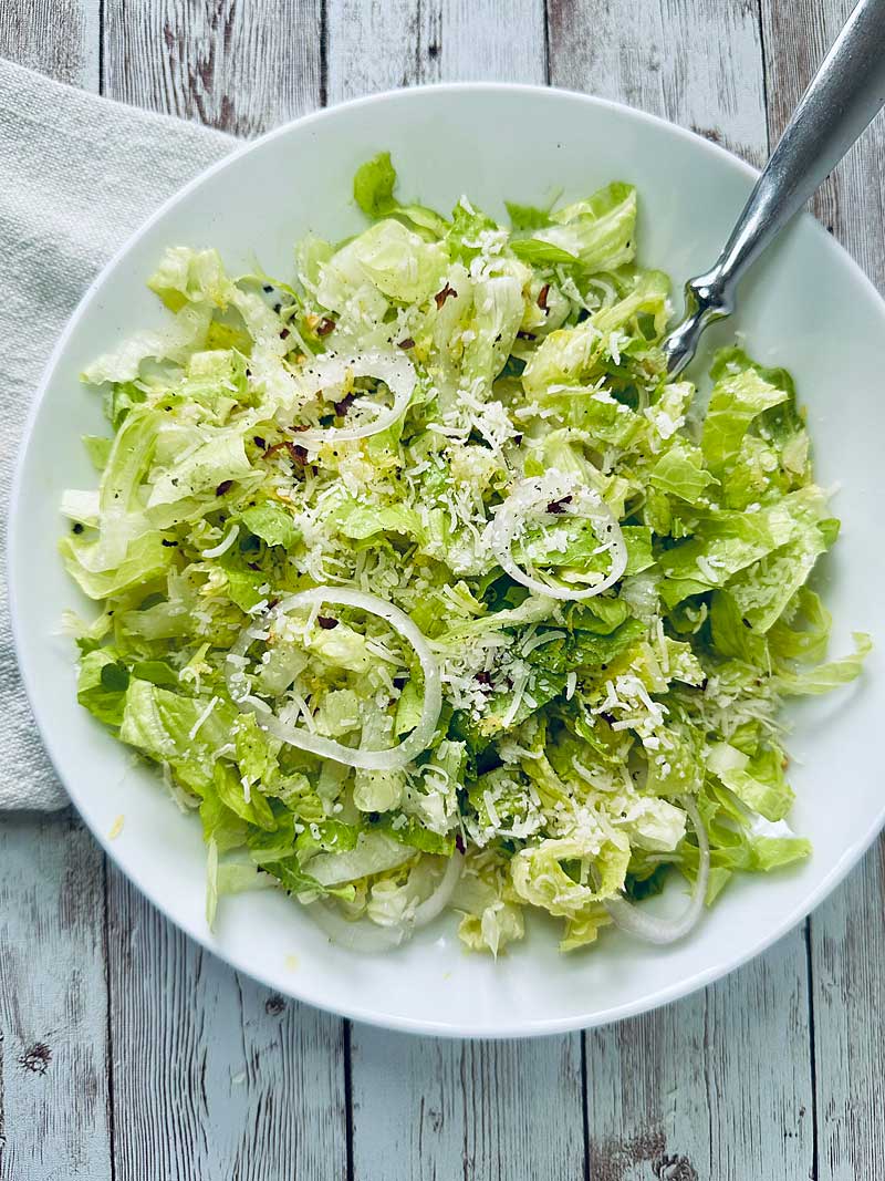 Crunchy Romaine Salad with Parmesan - The Galley Gourmet