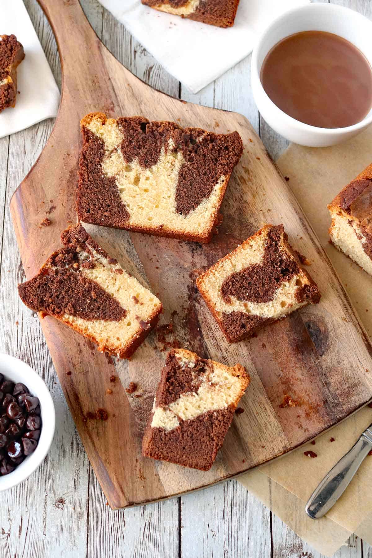 Chocolate Vanilla Swirl Pound Cake Recipe Delight - The Galley Gourmet