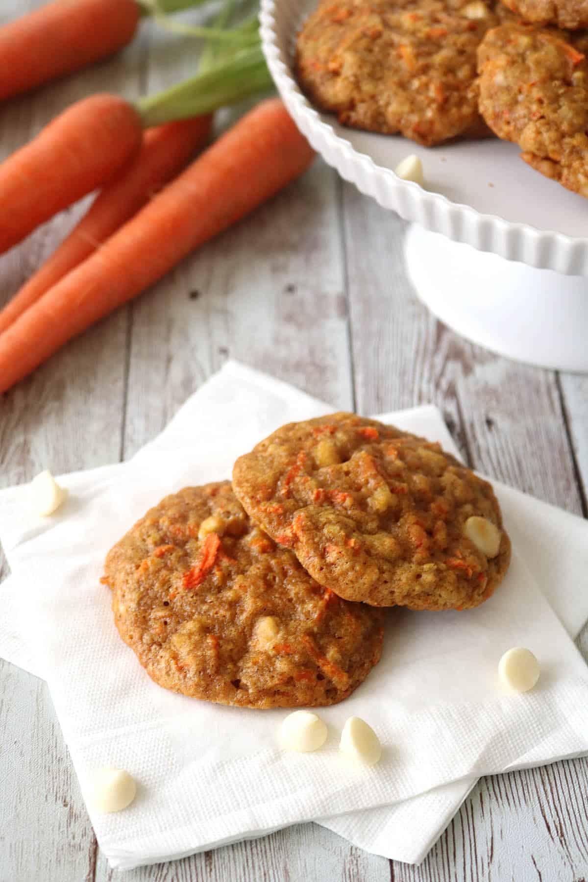 Carrot Cake Cookies with White Chocolate Chips Recipe - The Galley Gourmet